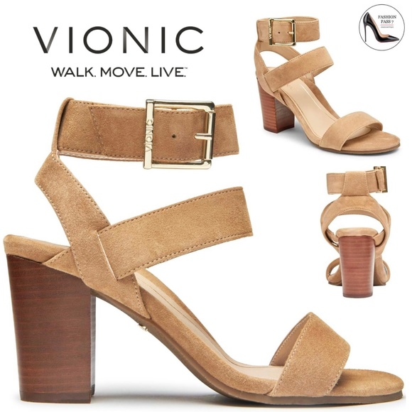 Vionic | Shoes | Vionic Perk Sofia Wheat Tan Suede Leather Ankle Strap ...